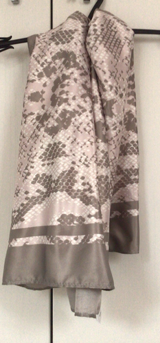 DUNE Pink and Taupe Snake Print Pattern Scarf with border | eBay UK