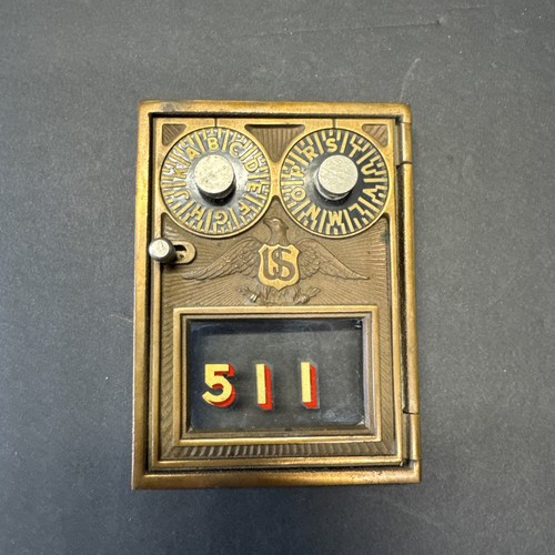 Antique Vintage Post Office Door Mail Box Postal Bank- Flying Eagle ...