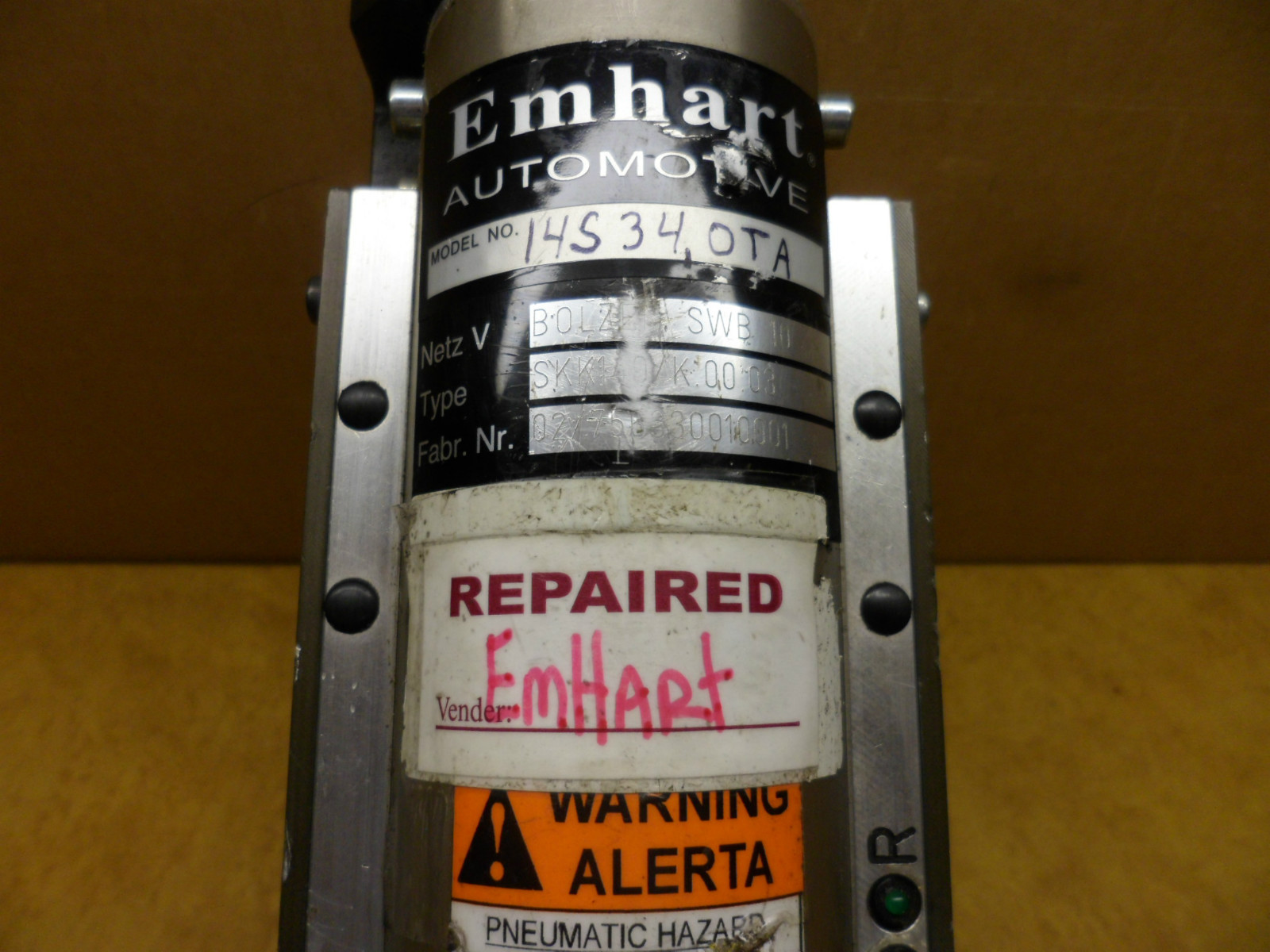 WARREN EMHART ROBOTIC SERVO STUD WELDER 14S34 OTA TUCKER CONDITION ...