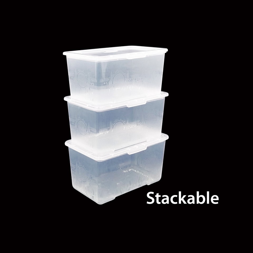 10 Pack Storage Boxes with Lids, Mini Storage Box, Plastic Stackable ...