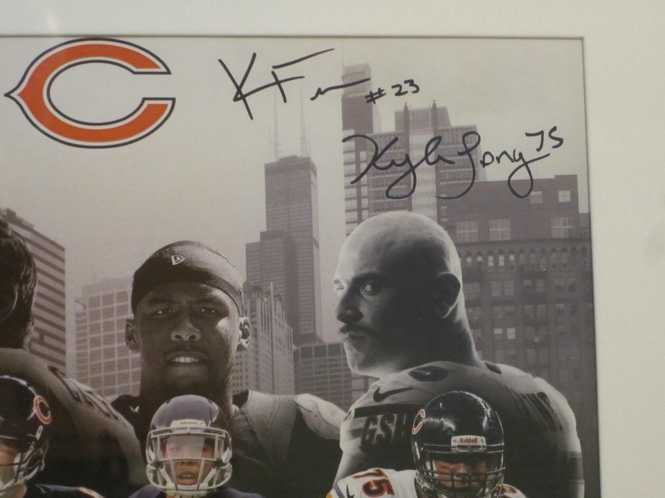 Chicago Bears autographed picture 2016, 4 players, McPhee, Cutler ...
