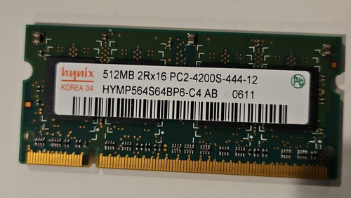 1 x 512mb DDR2 Laptop RAM SODIMM PC2-4200 Hynix HYMP564S64BP6-C4 AB | eBay