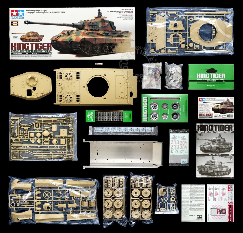 Tamiya 1/16 German King Tiger "Production Turret" Motorised Tiger II ...
