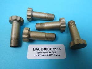 7/16-20 x 1-3/8 Boeing Aircraft Aerospace Double Hex 12 Point Bolts ...