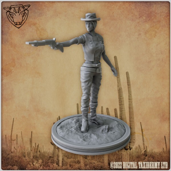 Wild West miniatures 28mm tabletop gaming RPG cowboy cowgirl sheriff ...