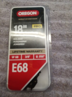 Oregon E68 PowerCut 18" 0.050 Gauge 3/8" Pitch Pro Chainsaw Chain | eBay