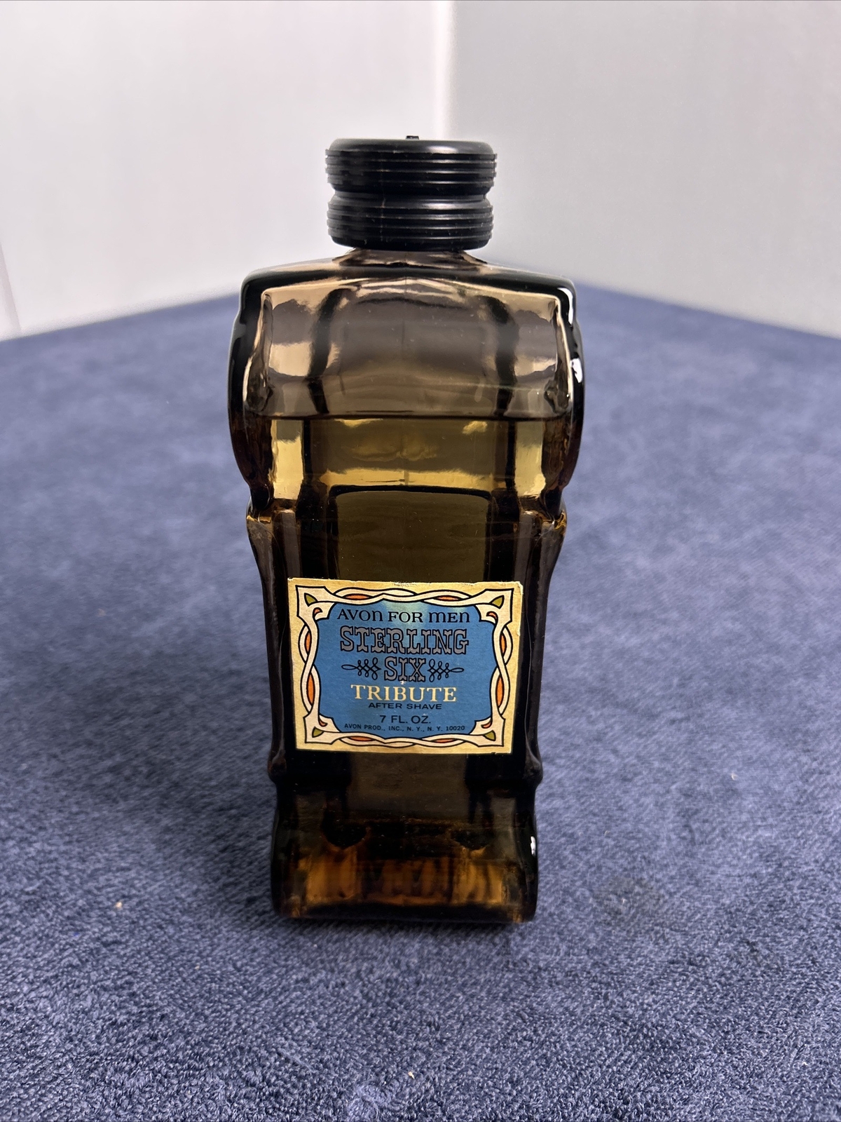 AVON Sterling Six Tribute After Shave 7 oz Decanter 90 % FULL . Vintage ...