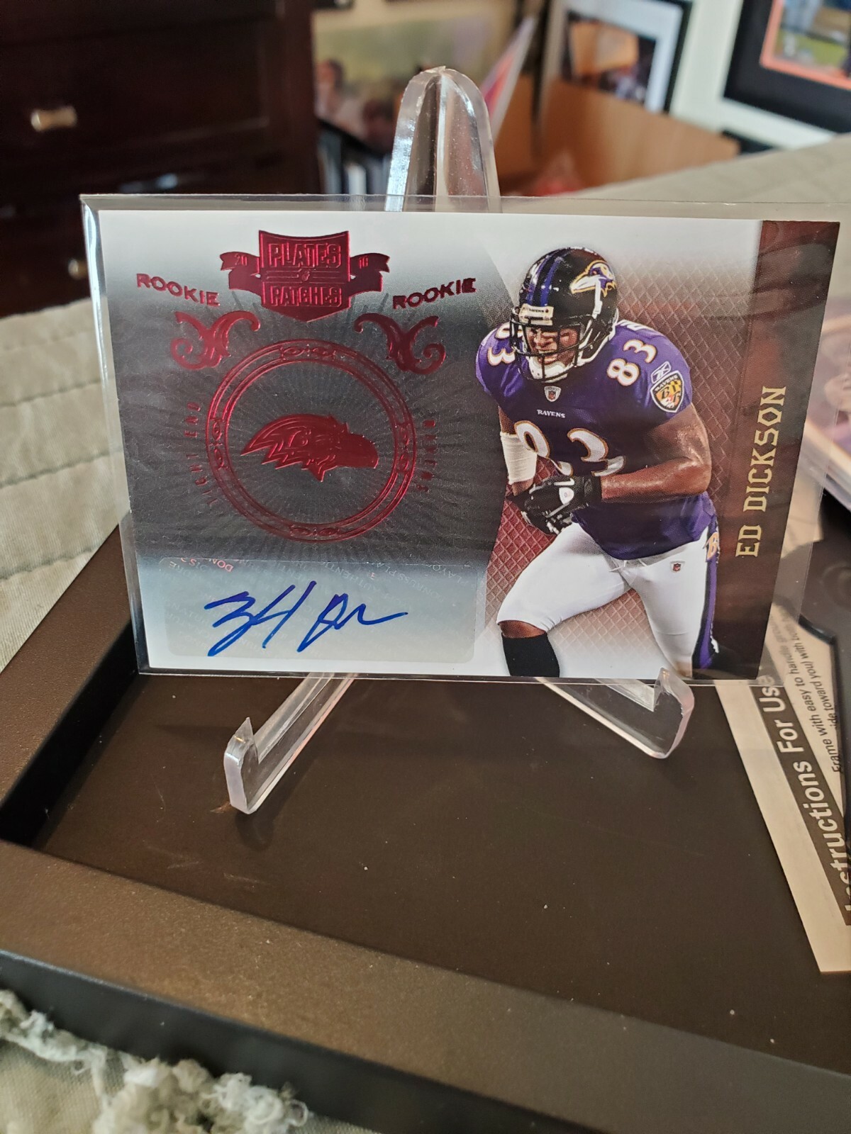 Ravens Ed Dickson Autographed Panani Rookie Trading Card | eBay