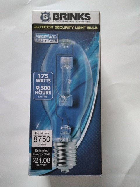 Brinks 7275 Bulb 175w Mercury Vapor Light Large for sale online | eBay