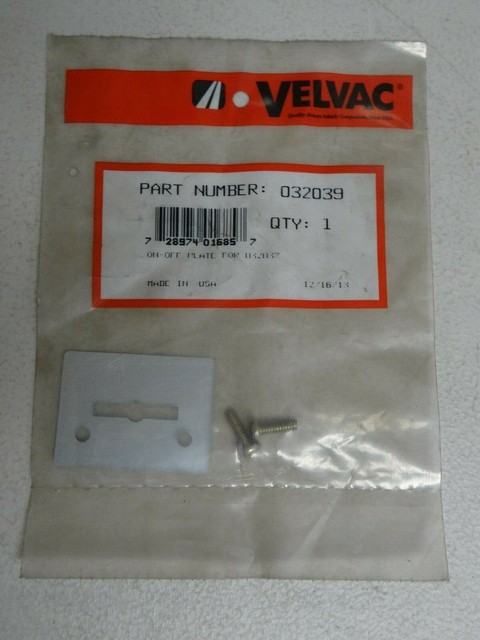 Velvac Two Way Valve on off Plate 032039 for sale online | eBay