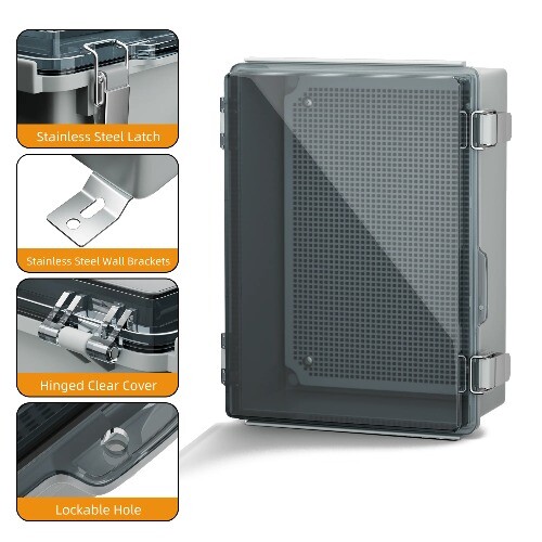 Clear Electrical Enclosure Box Outdoor Plastic Junction Box 4Electrical ...