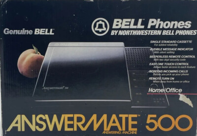 Vtg Genuine Bell Phones Answermate 500 Black Answering Machine in ...