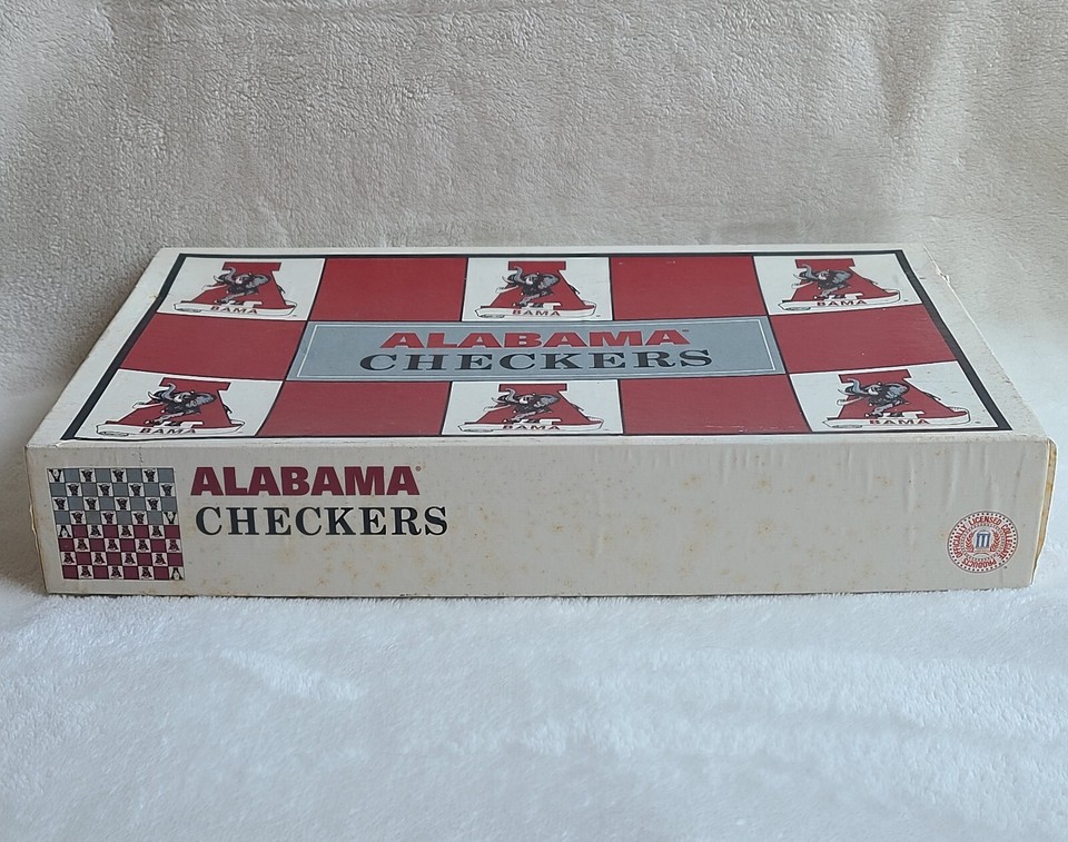 Vtg '94 Alabama Collegiate Football Helmet Checkers Board Game Bama ...
