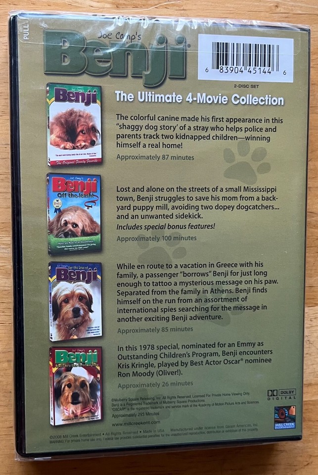 Benji The Ultimate 4 - Movie Collection - DVD (New/Unopened ...