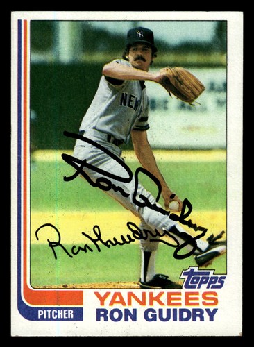 1982 Topps Ron Guidry #9 New York Yankees AUTOGRAPH ON CARD GREAT ...