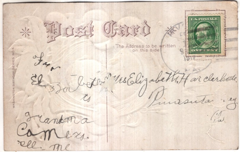 ANTIQUE PATRIOTIC Postcard "HE TOOK COMMAND OF THE ARMY THAT FREED OUR ...