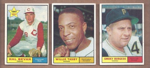 1961 Topps LOT OF 15 DIFFERENT FROM #456 TO #518 SEMI-HIGH NUMBER ONLY ...