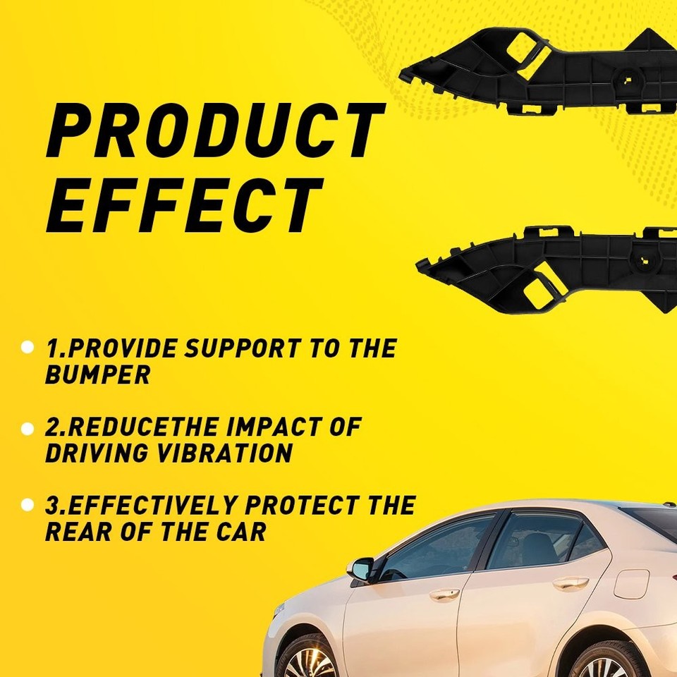 Rear Bumper Cover Retainer Brackets Set Left Right For 2009-2013 Toyota ...