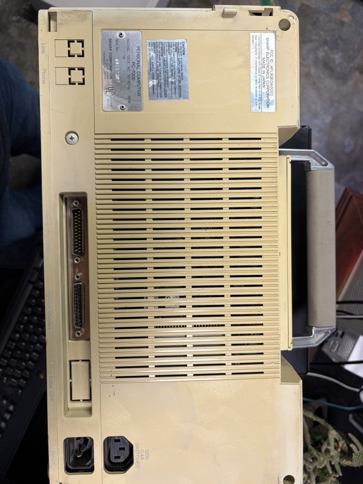 Vintage Sharp PC-7000 Retro Computer MS-DOS, Lunchbox Style- Works ...