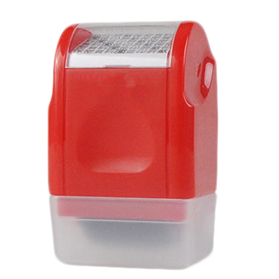 1Pc Red ID Stamp Identity Theft Protection Document Guard Self Ink ...