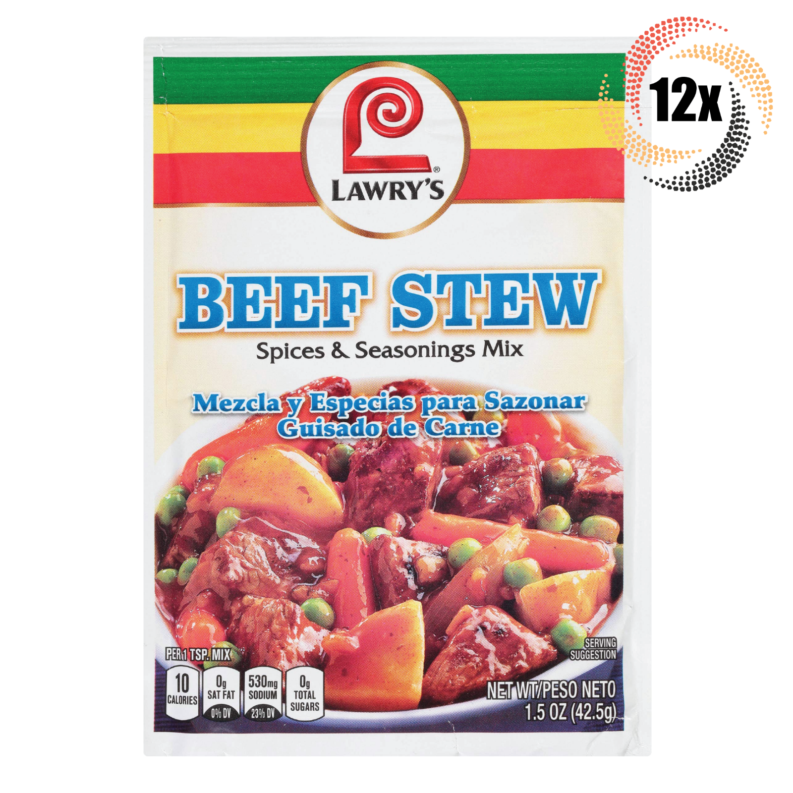 12x Packets Lawry's Beef Stew Flavor Spices & Seasoning Mix | No MSG ...
