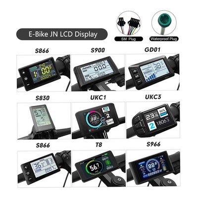 24V 36V 48V Electric Bike LCD Display With SM plug/WP plug E-Bike ...