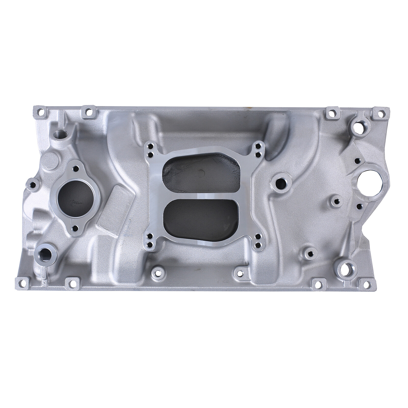 Satin Aluminum Dual Plane Intake Manifold For SBC Chevy Vortec 350 ...
