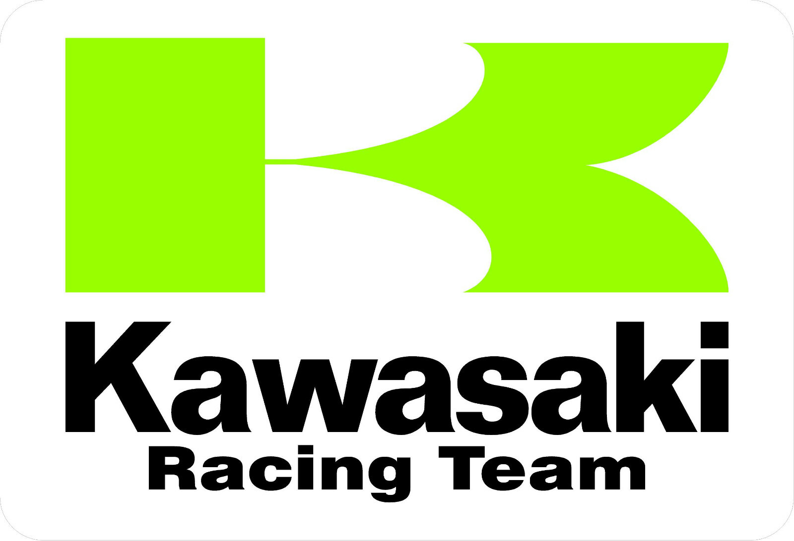 #3663 (1) 3.75" Kawasaki Racing Sticker Decal Laminated zx6r zx9r zx10 ...
