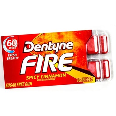 Dentyne Sugar Free Gum Chewing Bubble Gum Fire Spicy Cinnamon | eBay