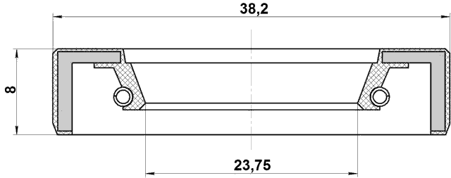 95FBY-26380808X Febest DRIVE SHAFT OIL SEAL 23.75X38.2X8 09283-26016 ...