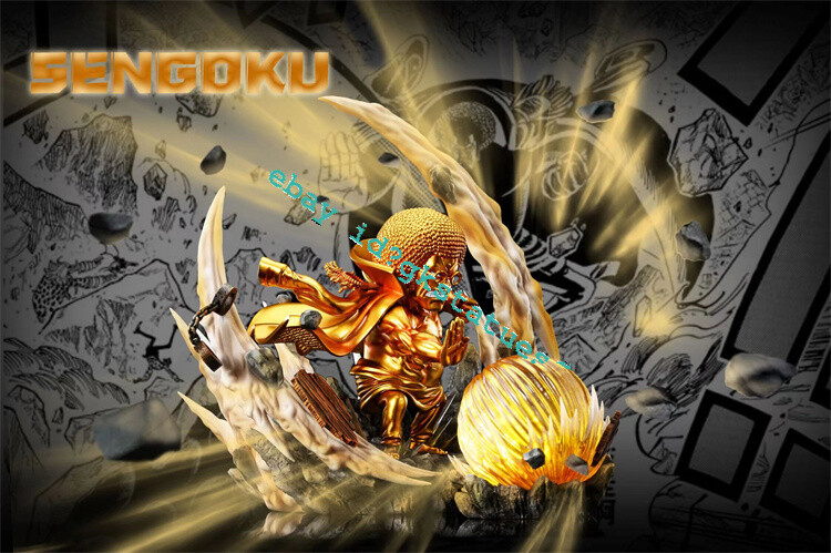 A+ Studio One Piece Gold Sengoku Resin Model In Stock 26cm Led Light ...