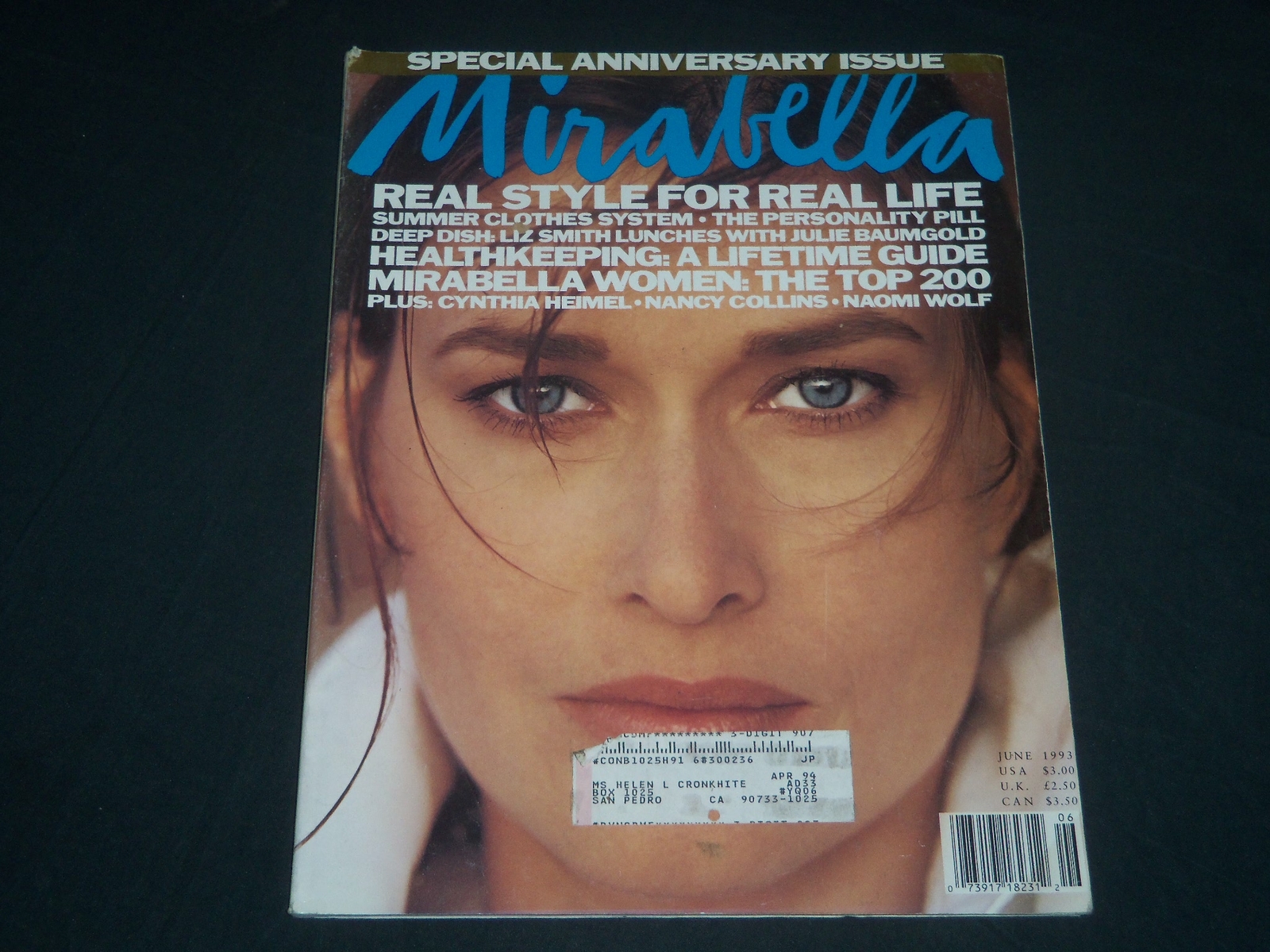 1993 JUNE MIRABELLA MAGAZINE - ROSEMARY MCGROTHA COVER - FASHION - PB ...