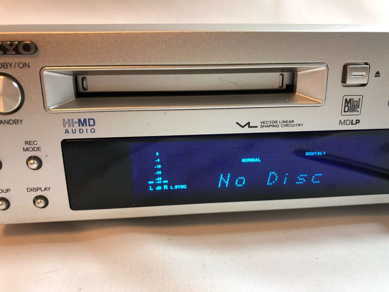 Onkyo Md-105fx Hi-md Mini Disc Recorder MD105FX Silver MDLP for sale ...