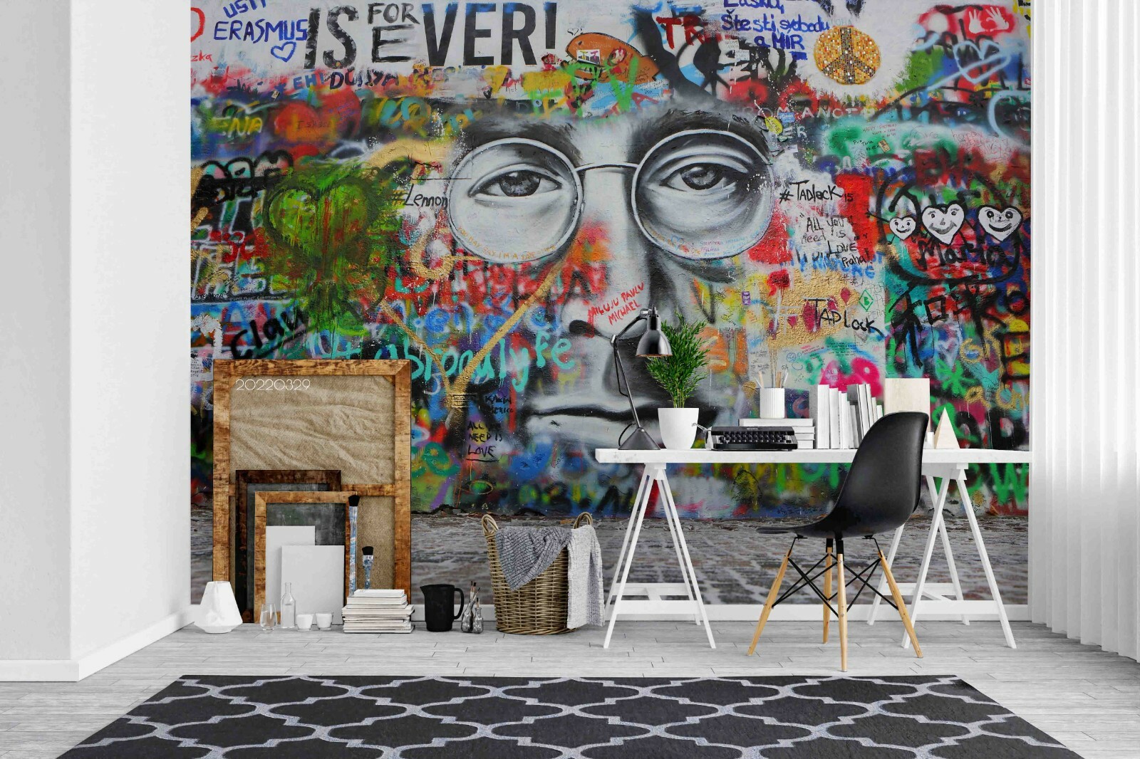 3D Jobs Steve Graffiti Wallpaper Wall Mural Removable Self-adhesive 73 ...