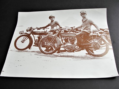 1900s photograph-pair of Harley Davidson Motorcycles Riders-Repro.Photo ...