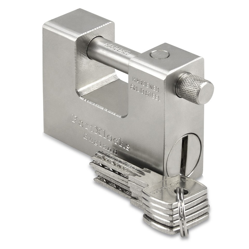 HEAVY DUTY SHIPPING CONTAINER PADLOCK 74MM X 10 WITH 5 KEYS ** KEYED ...