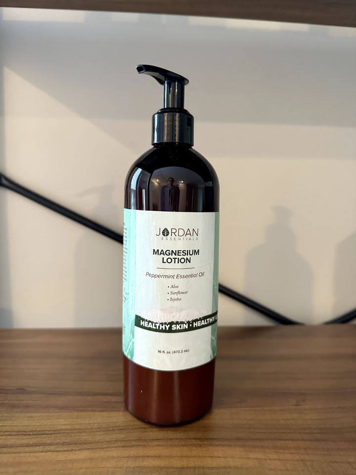 All Natural Jordan Essentials Essential Oil Magnesium Lotion Peppermint ...