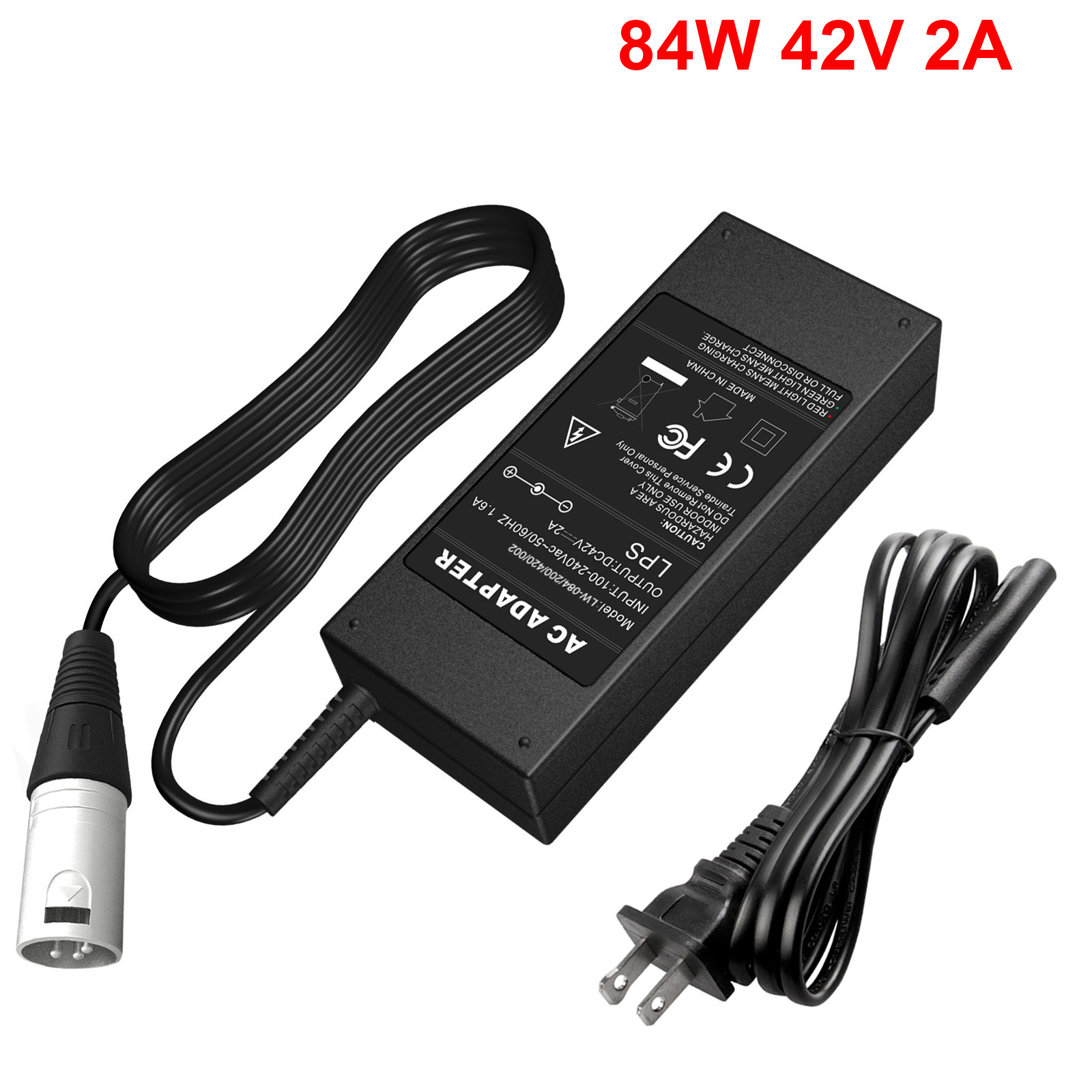 48V 42V 36V 24V 3 Pin Charger Power Adapter XLR Cord For Razor Jazzy ...