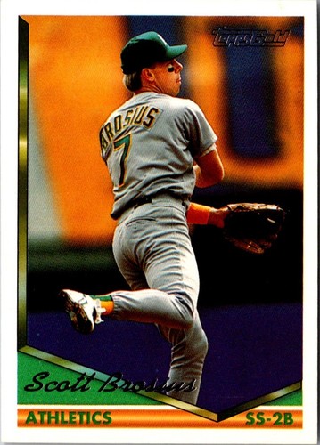 1994 Topps Scott Brosius #74 Oakland Athletics Baseball Card | eBay