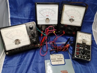 Lot Of 4 VINTAGE RCA EICO MULTIMETER ASSEMBLY KIT VOLTS OHMS METERS ...