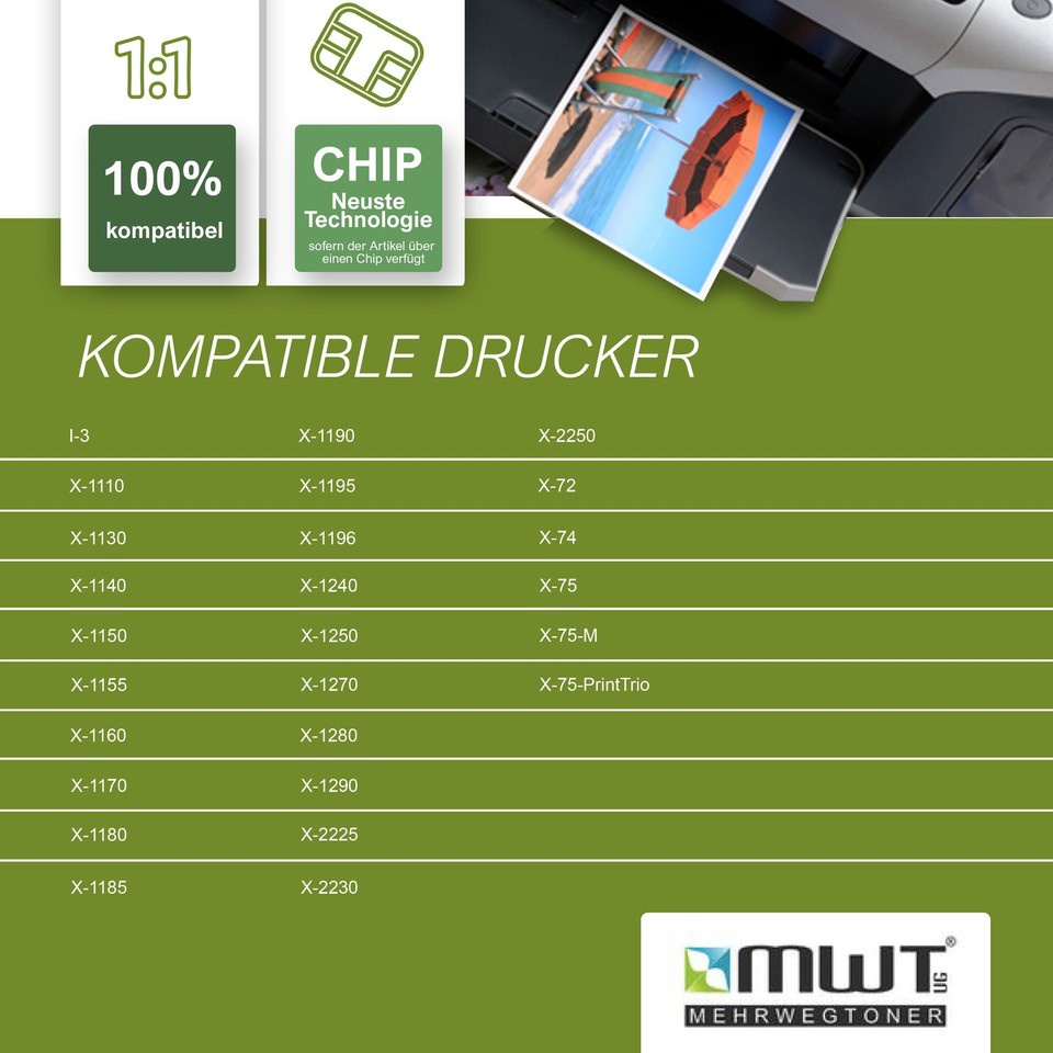 2x Cartridges for Lexmark Z24 Z717 Z514 Z510 X1130 X1196 X1110 X1190 ...