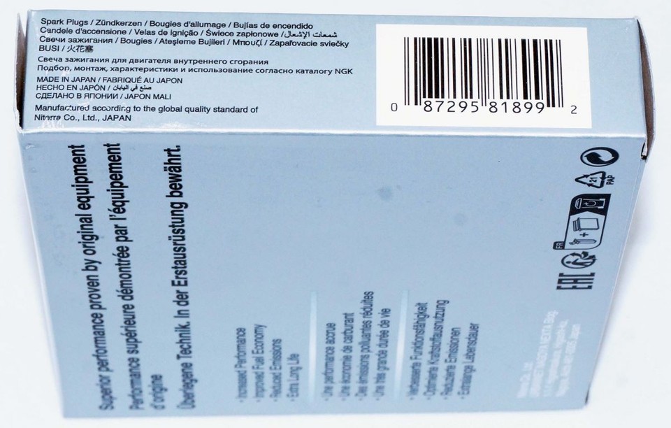 Set of 4 Genuine NGK 91899 DILKAR7Q8 Laser Iridium Spark Plugs | eBay