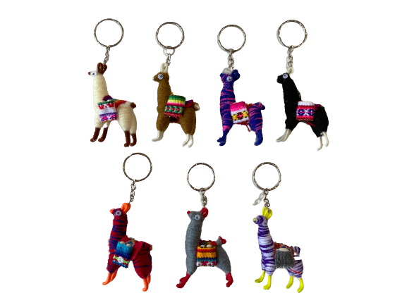 Lot (4) Little Artisan Handmade Llama Keychain From Peru- Llavero De ...