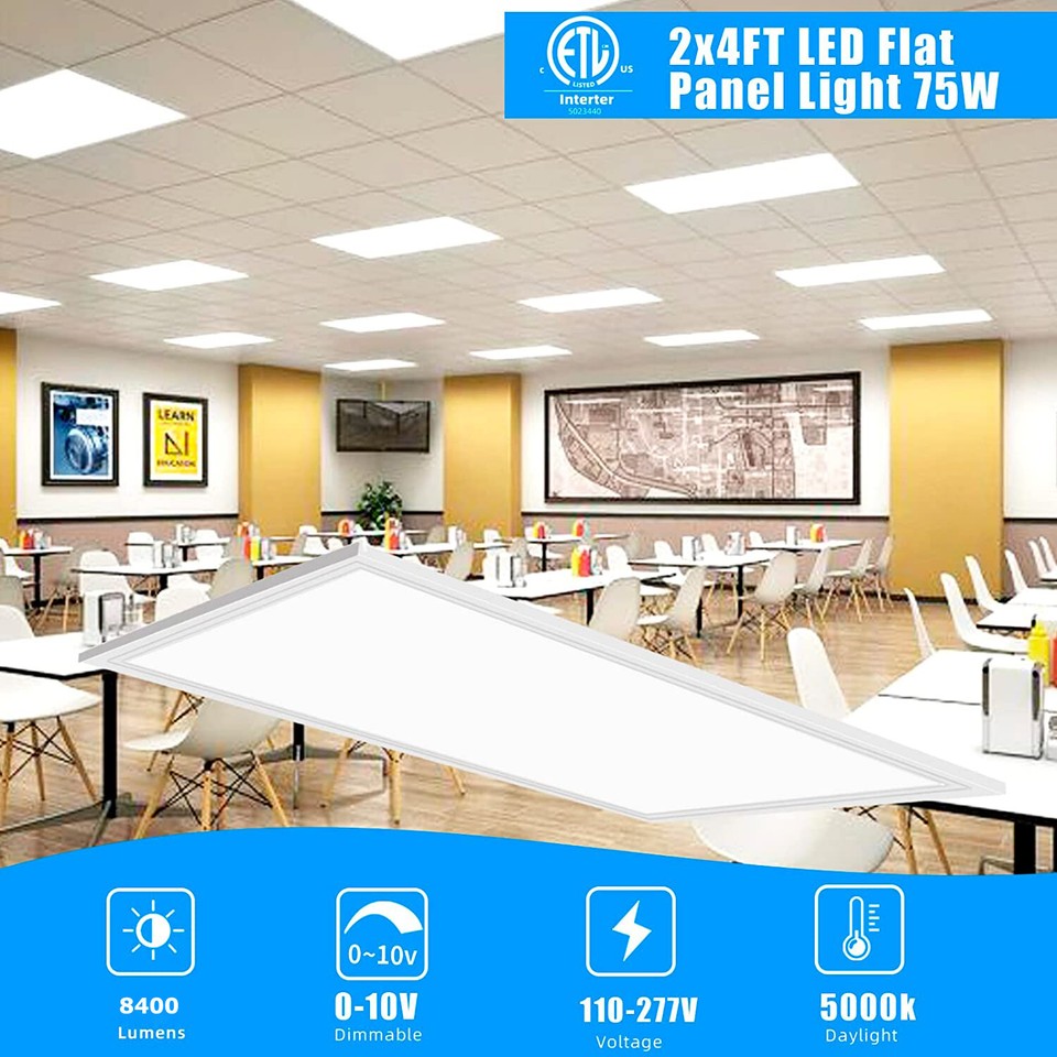 2x4 LED Flat Panel Light, 2x4 FT LED Troffer Lights Back-lit Drop ...