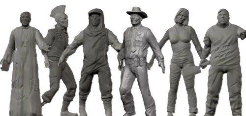 1/35 Resin Figure Model Kit Zombie Monsters Doomsday Apocalypse Undead ...