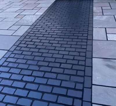 Universal Paving Black Natural Cobble Setts Limestone Paving 40-60mm ...