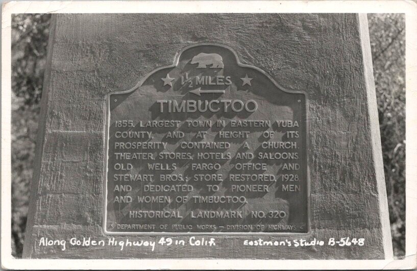Vintage 1950s Timbuctoo, California RPPC Real Photo Postcard Highway 49 ...