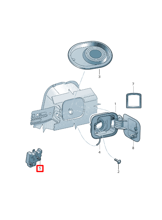 NEW GENUINE VW T ROC SEAT LEON SKODA OCTAVIA FUEL FLAP ACTUATOR UNIT ...