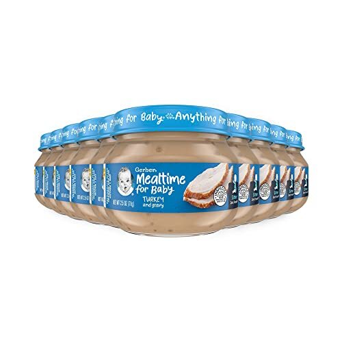 Gerber Mealtime For Baby Turkey And Gravy Puree Baby Food, 2.5 oz ...