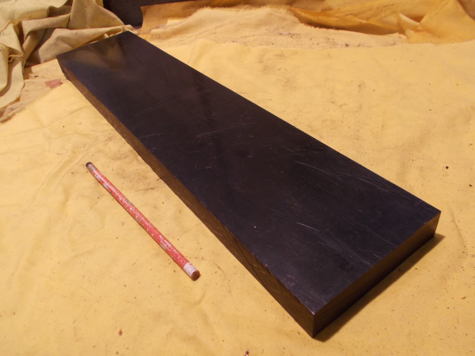 BLACK ABS FLAT STOCK machinable plastic bar 1" x 4 5/8" x 21 1/4 ...